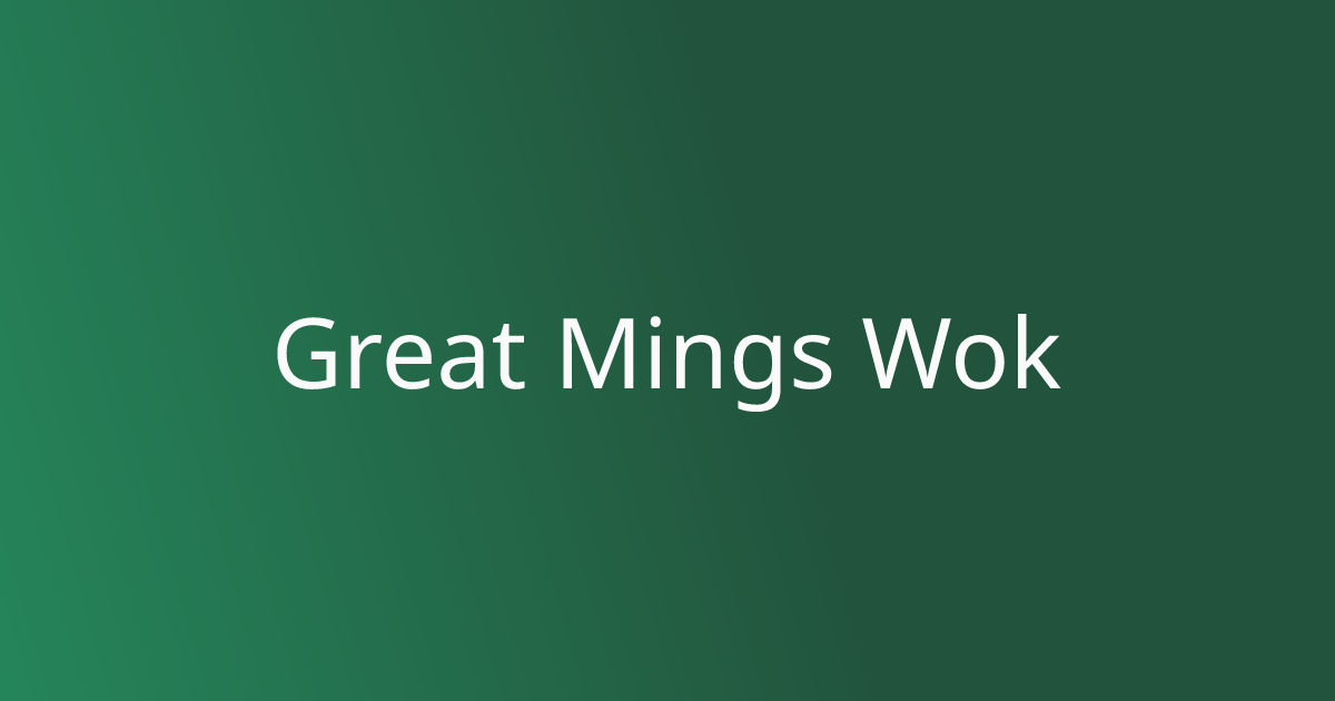 Best Chinese in Albany, NY | Great Mings Wok | Menu